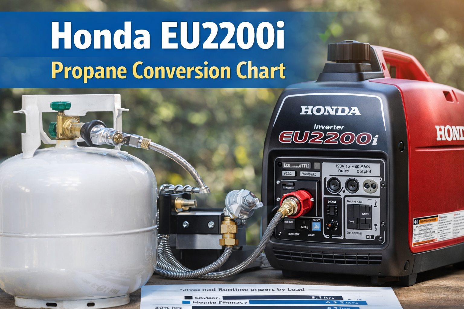 Honda EU2200i Propane Conversion Chart & Runtime Guide ...